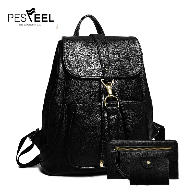 2017 Ladies Backpack Bag Fashion Leather Backpack Women Travel on Luulla